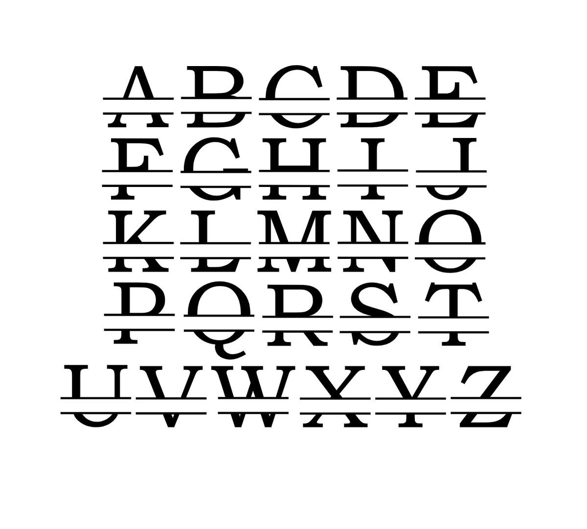 Classic Monogram - Traditional Split | Liberty Metal and Design