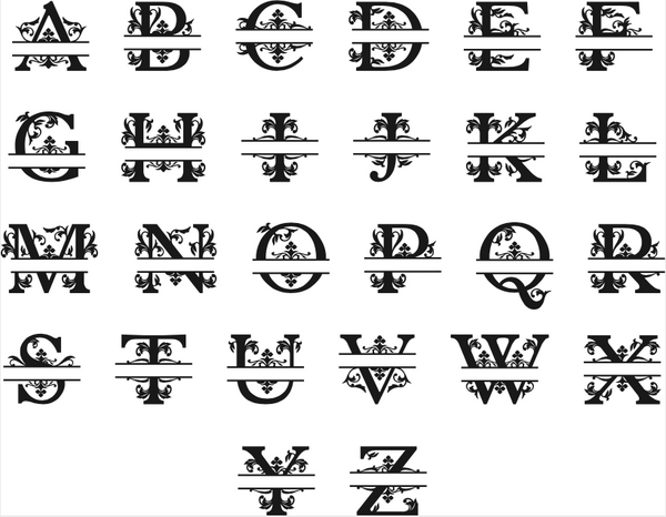 Circle Monogram - Traditional Split | Liberty Metal and Design